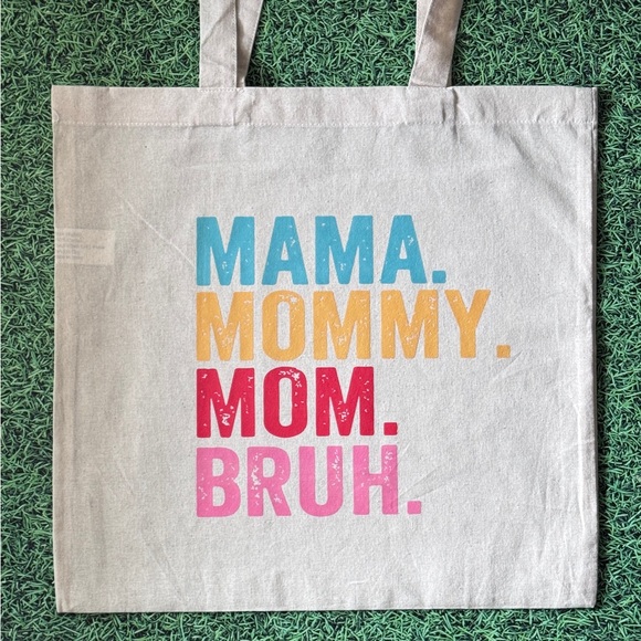 Bags | Mama Mommy Mom Bruh Canvas Tote Bag For Everyday Use | Poshmark